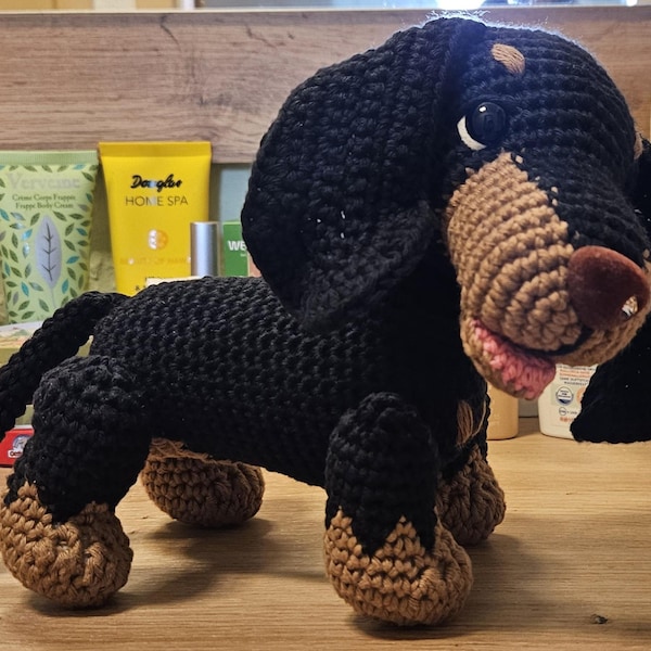 Dachshund Crochet Pattern, Stuffed Dog, Dog Toy, Plush Pattern ...