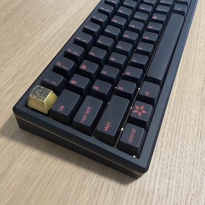 Cute Uwu Rose Gold Metal Artisan Keycap Custom Mechanical Keyboard Cute ...