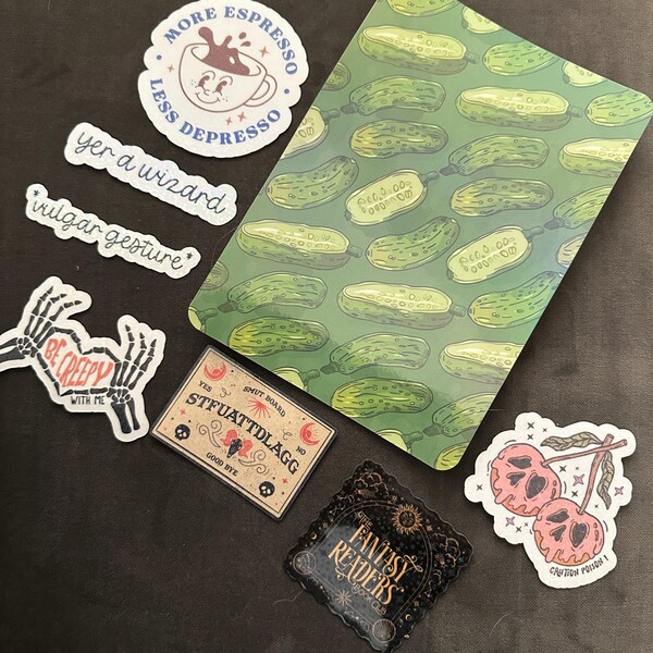 Book Sticker Holographic Books and Coffee Funny Sticker Waterproof ...