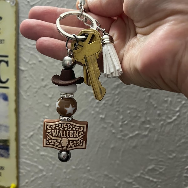 Handmade Unique Keychain With dont Look Back Focal Bead Lobster Clasp ...