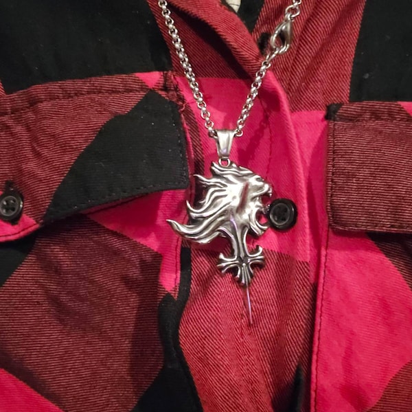 Final Fantasy VIII Large Squall Leonhart Griever Necklace Sterling ...