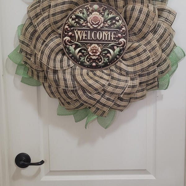 Walk by Faith Not by Sight Wreath Sign, Metal Wreath Sign, Signs for ...