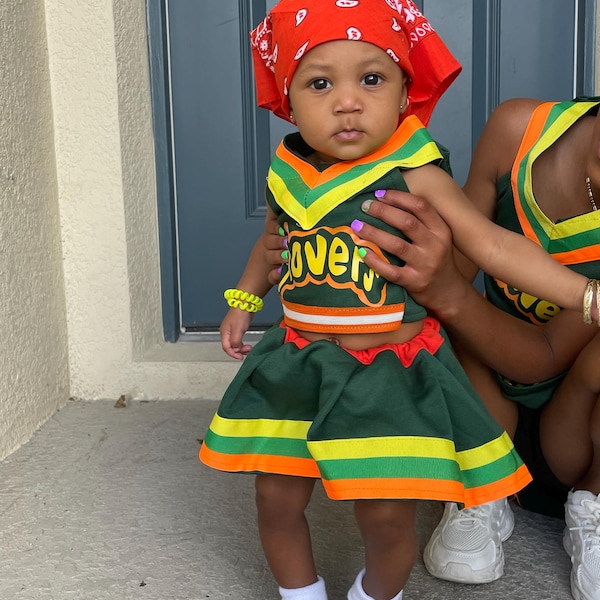 RED Multi Colors Cheerleader Uniform Valentines Glee Club Dance Costume ...