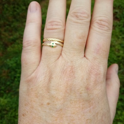 Solid 10k Yellow Gold Thin Braid Ring - Etsy