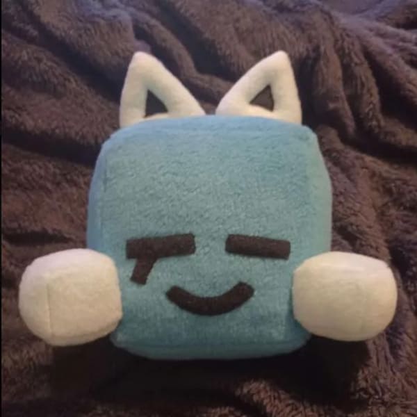 Big Cube Plush Toy – JSAB Inspired, Handmade Blue Fleece Plushie - Etsy