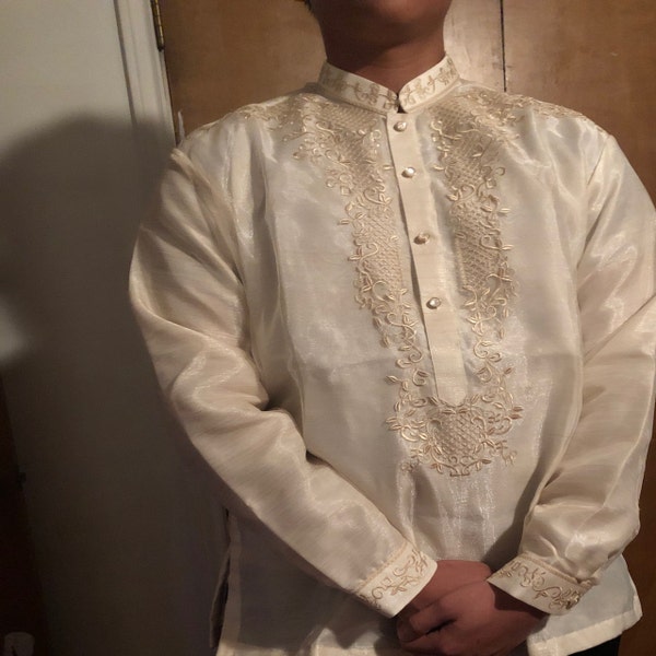 Barong Tagalog Arman1 Style With Inner Lining Filipino National Costume