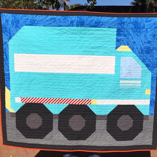 Garbage Truck Twin Quilt Pattern: Easy Pieced Design (PDF Pattern) - Etsy