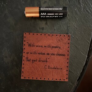 Square Leather Patch Monogram Leather Patch Backpack | Etsy