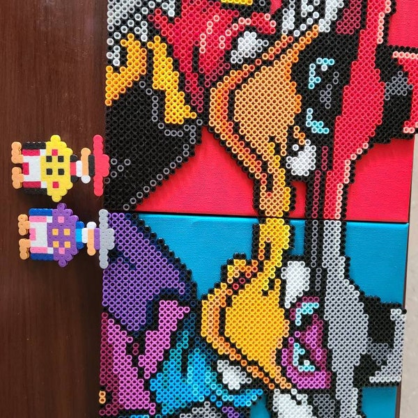 Hamilton Retro Pixel Pop Art. 8 Bit Sprites. Perler Bead Magnets. Pins ...