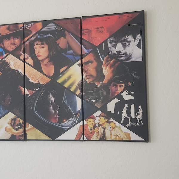Movie Collage Wall Art Framed, Classic Movie or TV Show Canvas Poster ...