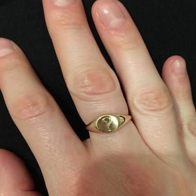 Engraved Ring, Personalized Ring, Signet Ring, Special Gift, Monogram ...