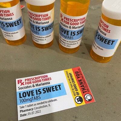 Pharmacy Bottle Labels Custom Prescription Labels LABELS ONLY Printed ...