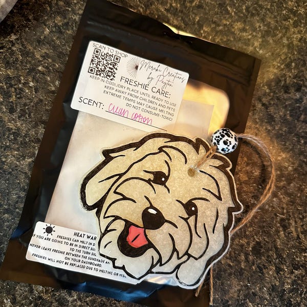 Cow Tag Turquoise and Gold Glitter Geode Car Freshie Freshy - Car Air ...