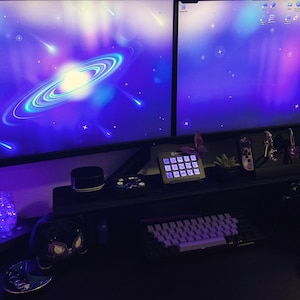 Night Flower Twitch Streamer Set Vtuber Overlay Background Glowing ...