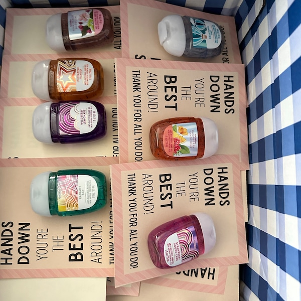 Hands Down You're the Best Around Gift Tags – Appreciation and ...