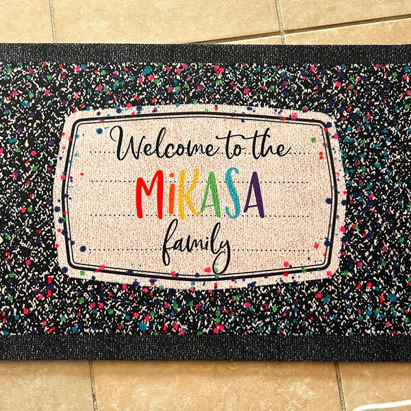 Custom Teacher Welcome Mat, Personalized Classroom Doormat, Back to ...