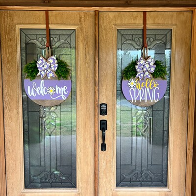 Spring Front Door Decor Hello Spring Wreath Spring Wreath Daisy Spring ...