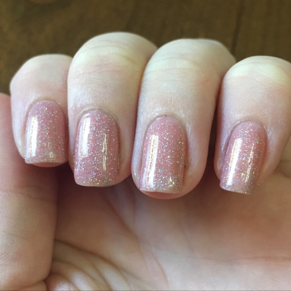 Sweet Pea - Seashell Pink Holographic Sheer Jelly Nail Polish - Etsy