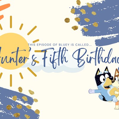 Bluey Modern Aesthetic Invitation - Etsy