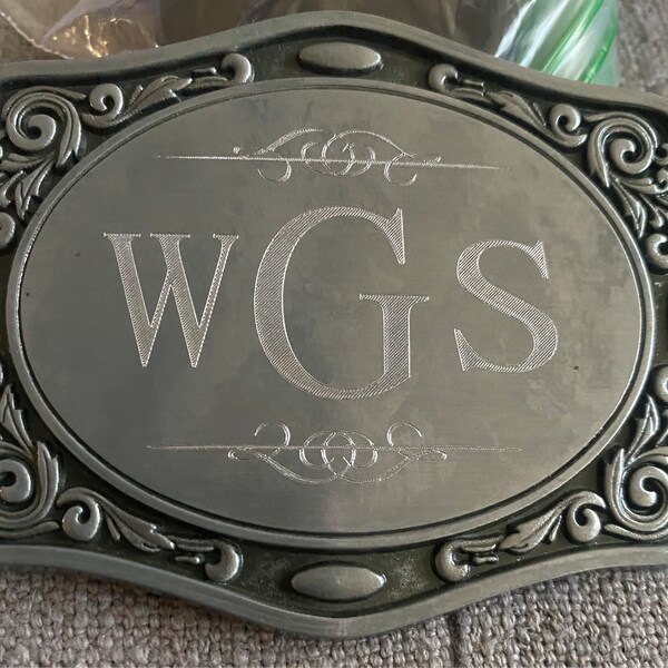 Engraved MONOGRAM Belt Buckle, Personalized Belt Buckle, Groomsman Belt ...