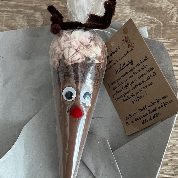 Rentier Suppe, heiße schokolade, - Kakao - Marshmallow - Schokolade ...