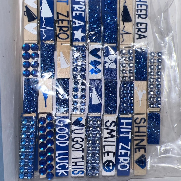 12 Pack Spirit Comp Pins, Cheer Pins, Cheer Clothespins, Cheer ...