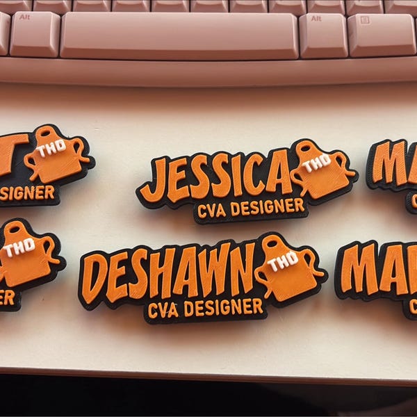 Personalized Name Tags With Apron, 3D Printed Keychains, Kid's Name ...