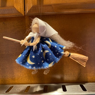 Good Luck Kitchen Witch Magnet Ornament, Kitchen Witch, Vintage OOAK ...