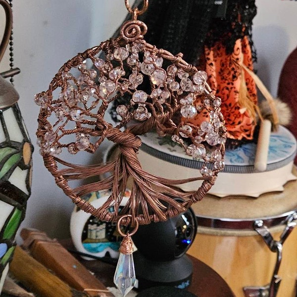 Rainbow Tree Suncatcher, 3D Wire Tree, TOL Sculpture, Rainbow Art ...