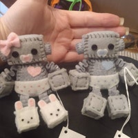 Baby Robot in a Diaper With Pacifier Pick Boy or Girl Pink, Blue ...