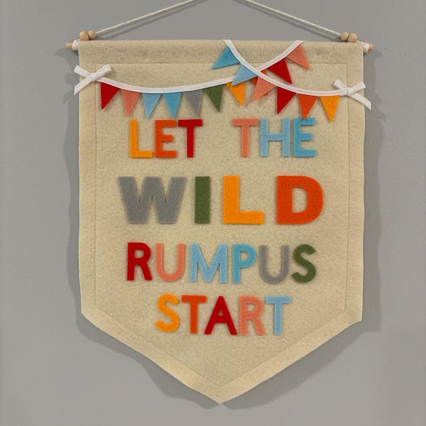 LARGE Custom Color Bunting Banner, Felt Triangle Garland, Custom ...