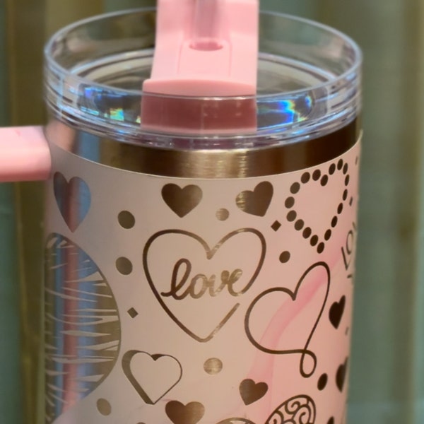 Stanley Butterfly Pale Lime Green 40oz Custom Laser Engraved Authentic ...