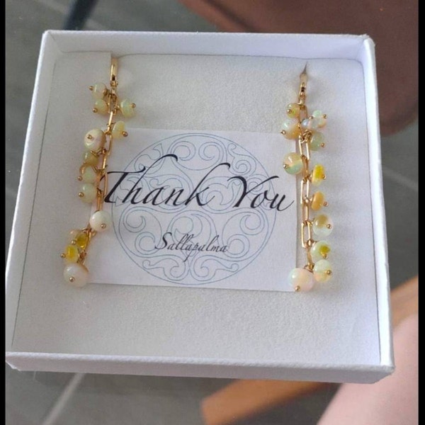 Ethiopian Welo Opal 5mm Gold Bracelet 14K Solid Gemstone His/her ...