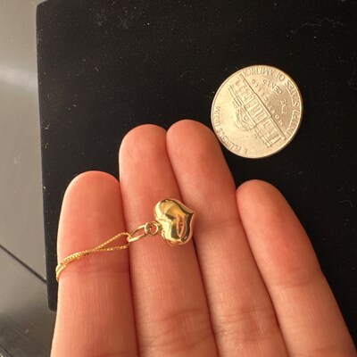 14K Real Gold Heart Cremation Urn Necklace, Personalized Ash Holder ...