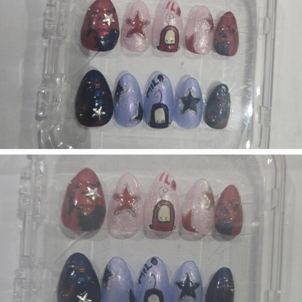 Ilomilo Nail Set | Billie Eilish HMHAS Tour | Handmade | Press on Nails ...