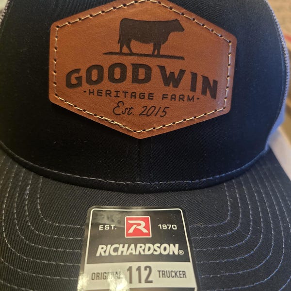 Custom Richardson 112 Laser Engraved Leather Patch Hat- Personalized ...