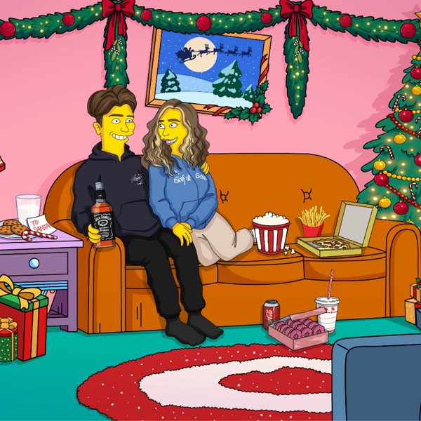 Personalized Simpsons Portrait Custom Simpsons Characters Christmas ...