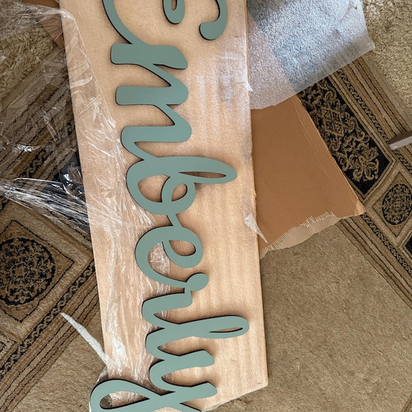 Personalized Wooden Name Sign for Nursery Wall, Custom Baby Name Decor ...