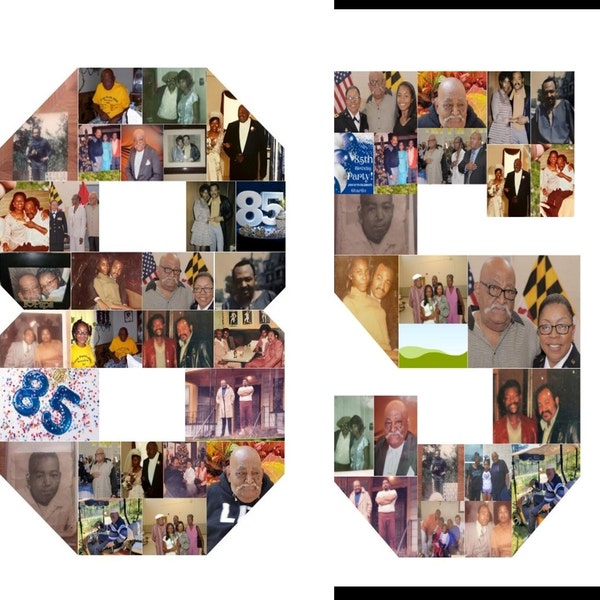 Number Photo Collage Canva Frame Template Poster Design Photo Fill ...