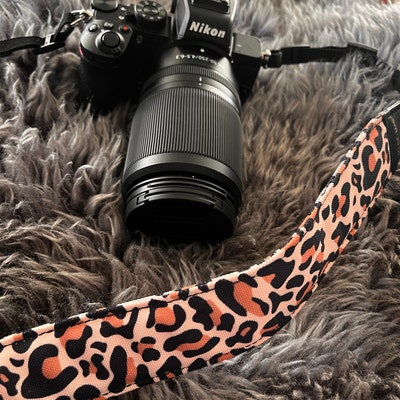 Miyah Camera Strap Leopard Print Camera Strap, Canvas Camera Strap ...