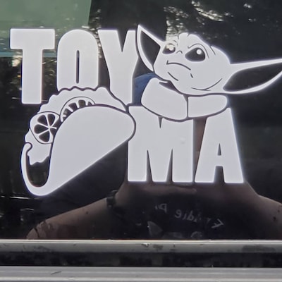 White Toyota Tacoma Transfer Decal, Tacoma Window Sticker, Decal Tacoma ...