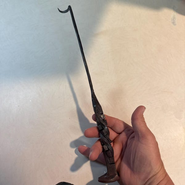 Hand-forged Railroad Spike Meat Flipper – Personalized BBQ Tool ...