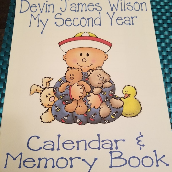 First Year Baby Calendar and Memory Book for GIRL 13 Month Calendar ...