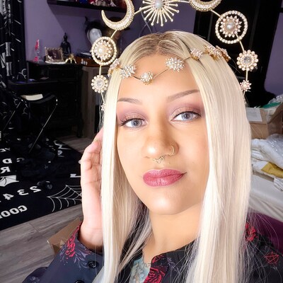 Aries Crown Zodiac Signs Jewellery Fairy Crown Gold Horns Headpiece ...