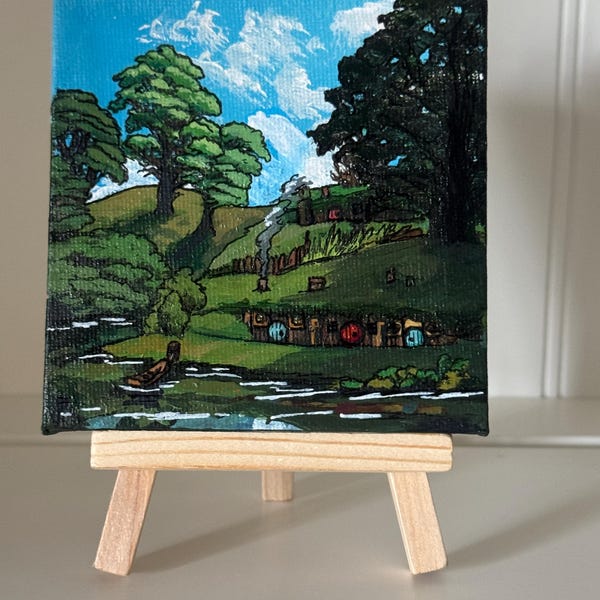 Miniature Acrylic Landscape Paintings 3x3 Inches Original Mini Canvas ...