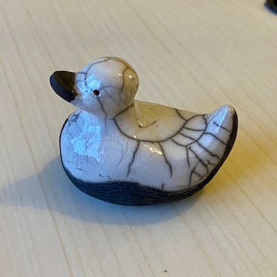 Raku White Chickens by Nathalie Hamill - Etsy UK