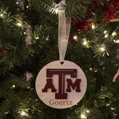 Texas A&M Ornament Wooden Aggie Christmas and Holiday Ornament ...
