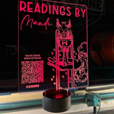 Led Centerpiece, Custom Led Light, Led Acrylic Sign, Night Light, Led ...