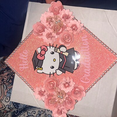 Custom Rhinestone Logo Graduation Cap Topper College, High School ...