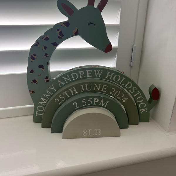 Engraved Stacking Giraffe - Etsy